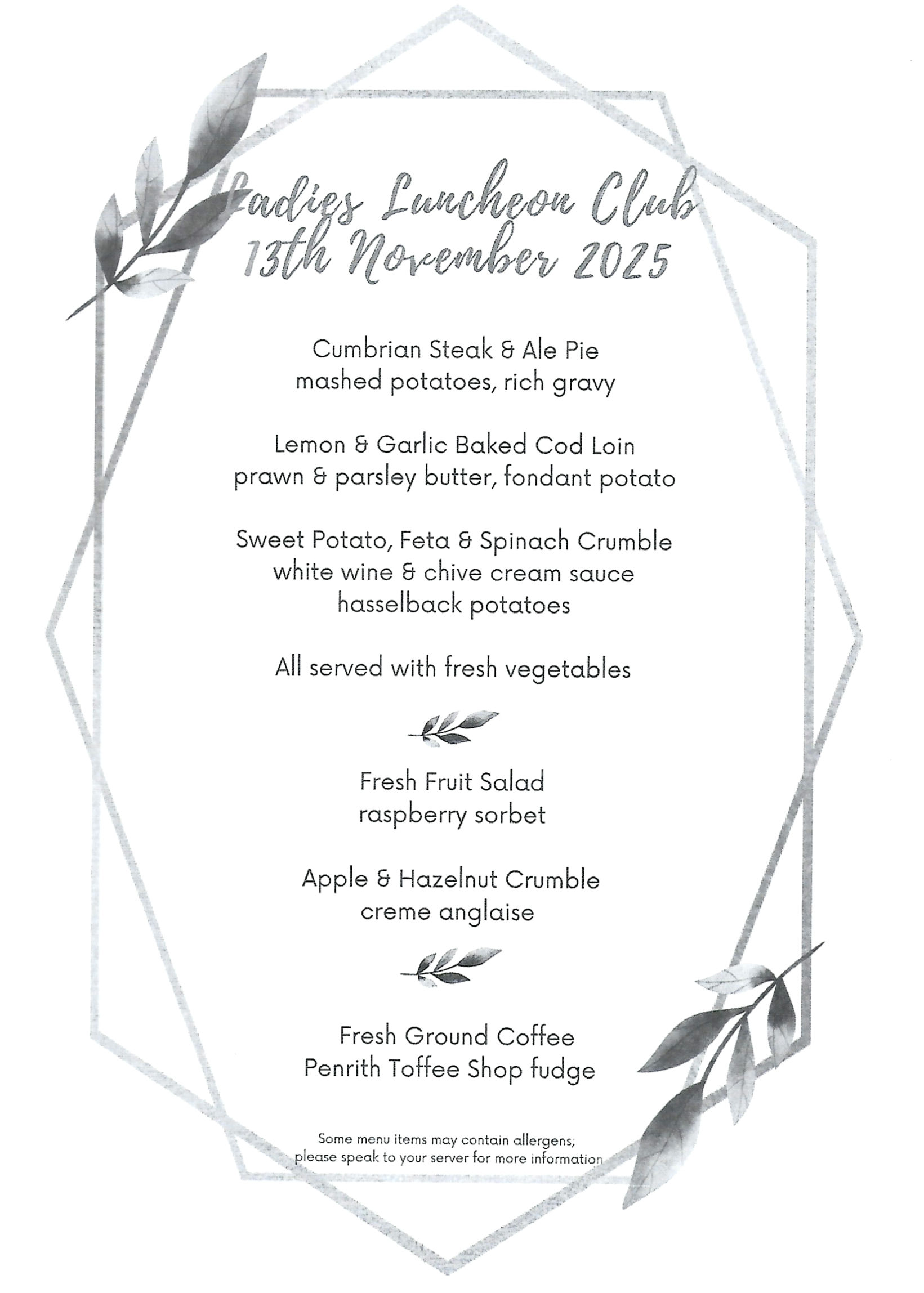 Register for a Lunch – Penrith Ladies Luncheon Club